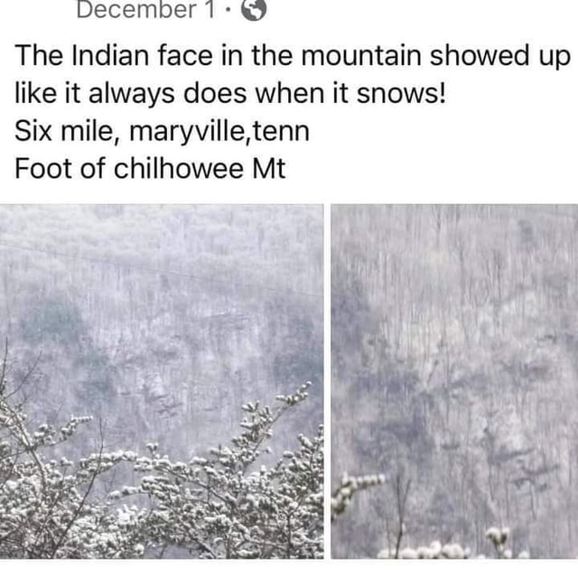 The Indian face in the mountain showed up like it always does when it ...