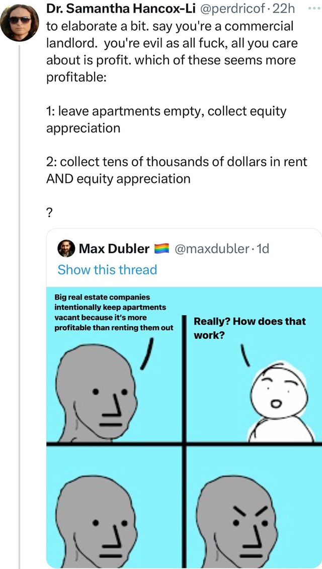 Dr. Samantha Hancox-Li @perdricof to elaborate a bit. say you're a ...