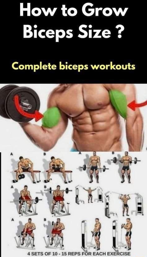 How to Grow Biceps Size ? Complete biceps workouts 4 SETS OF 10 - 15 ...