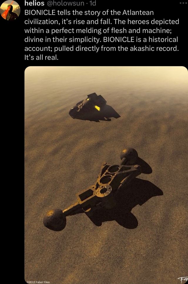 Helios @holowsun id BIONICLE tells the story of the Atlantean ...