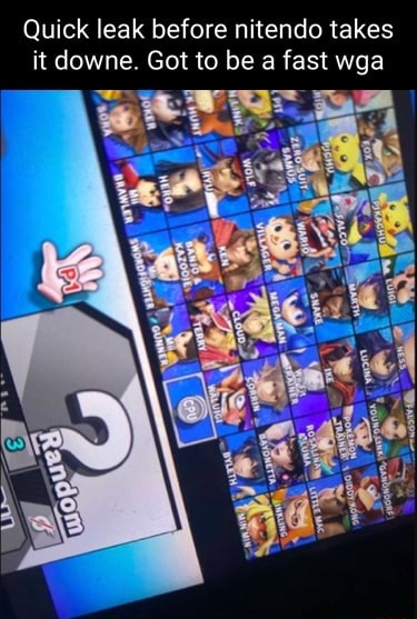 Quick leak before nilendo takes it downe. Got to be a fast wga - iFunny