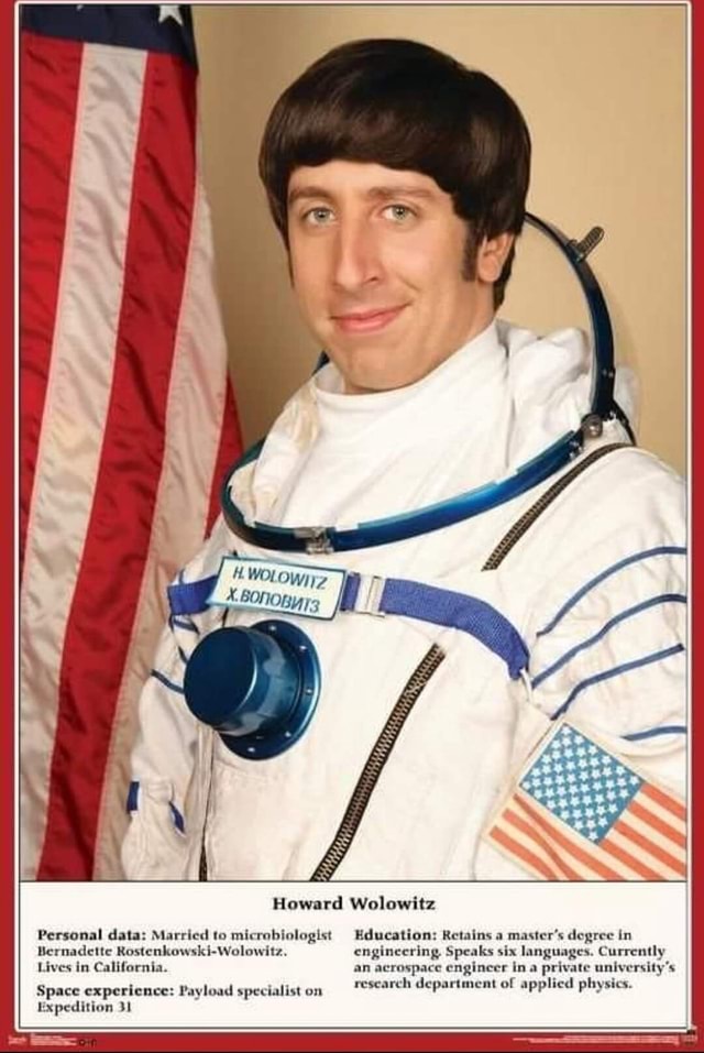 Howard Wolowitz Personal data: Marricd to microbiologist Hducation ...