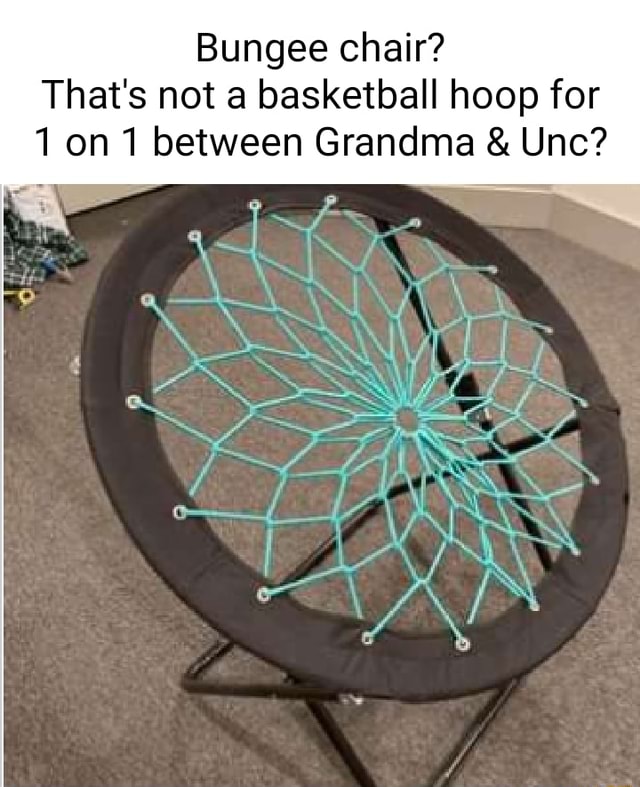 Bungee chair? That's not a basketball hoop for 1 on 1 between Grandma ...