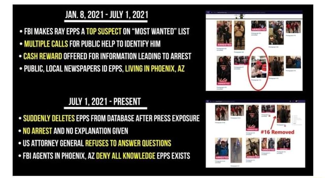 JAN. 8, 2021 - JULY 1, 2021 FBI MAKES RAY EPPS A TOP SUSPECT ON "MOST ...