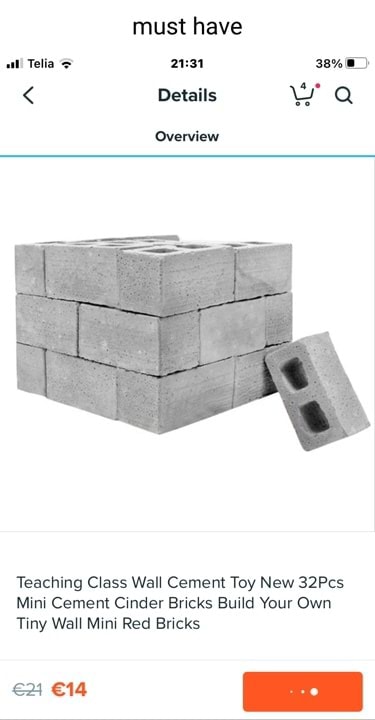 Must have all Telia 38% Details Overview Teaching Class Wall Cement Toy ...
