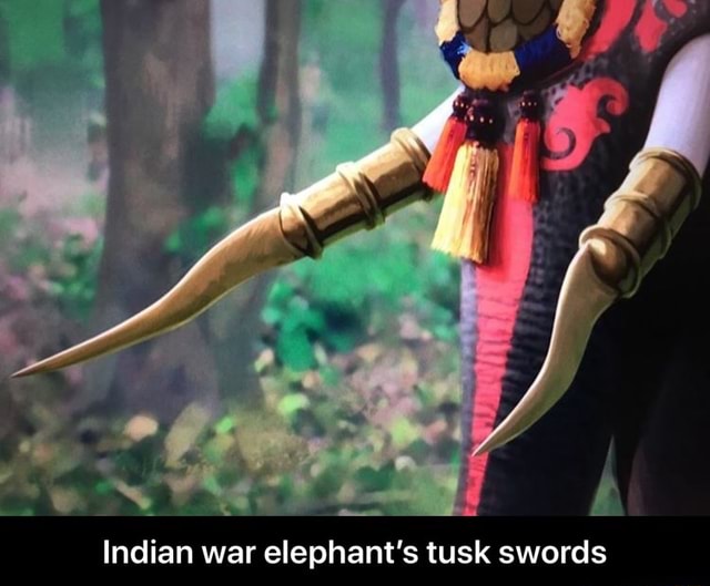 Indian war elephant's tusk swords - Indian war elephant’s tusk swords ...