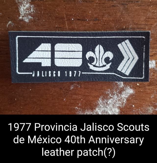 1977 Provincia Jalisco Scouts de Mexico 40th Anniversary leather patch(?) - iFunny