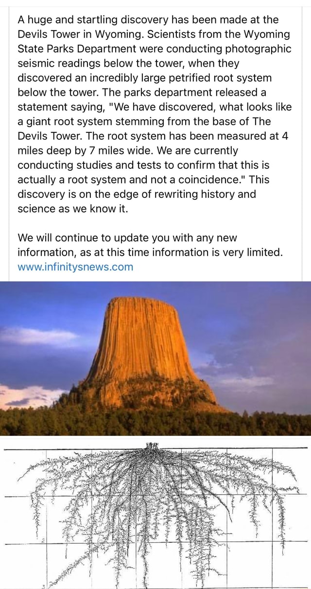 A huge and startling discovery has been made at the Devils Tower in ...