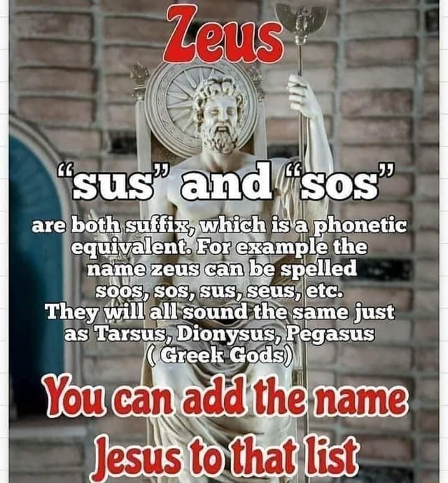 "sus' and "sas' are both suftix, which is'a phonetic equivalent. For ...