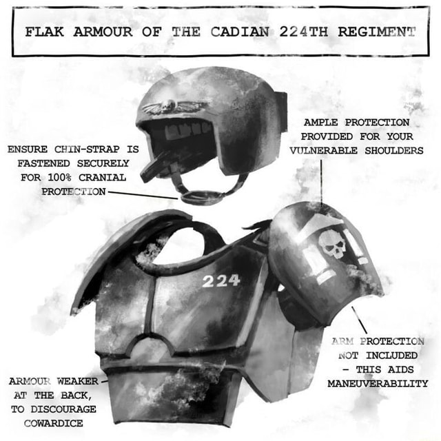 FLAK ARMOUR OF THE CADIAN 224TH REGIMENT FOR ENSURE CHIN-STRAP IS ...