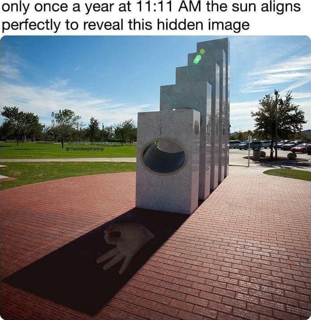 Only once a year at AM the sun aligns perfectly to reveal this hidden ...