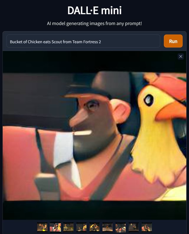Bucket of Chicken eats Scout from Team Fortress 2 mini Al model ...