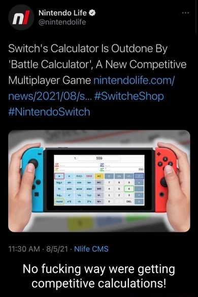 Nintendo Life @ fe Switch's Calculator Is Outdone By 'Battle Calculator ...