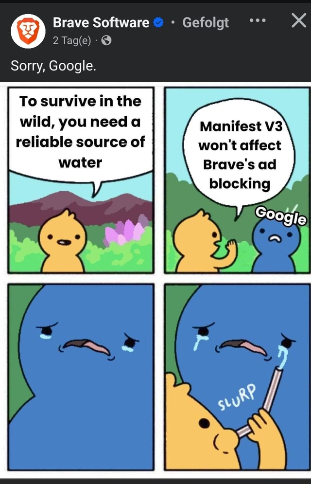 Brave Software - Gefolgt XX 2 Sorry, Google. To survive in the I wild ...