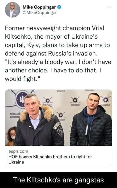 {Q\ Mike coppinger @MikeCoppinger Former heavyweight champion ta ...