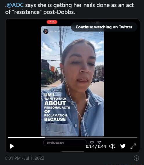 -@AOC says she is getting her nails done as an act of "resistance" post ...