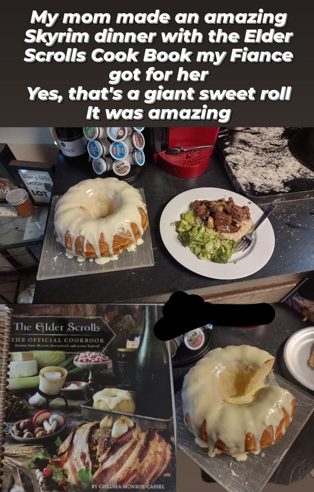 My mom made an amazing Skyrim dinner with the Elder Scrolls Cook Book ...