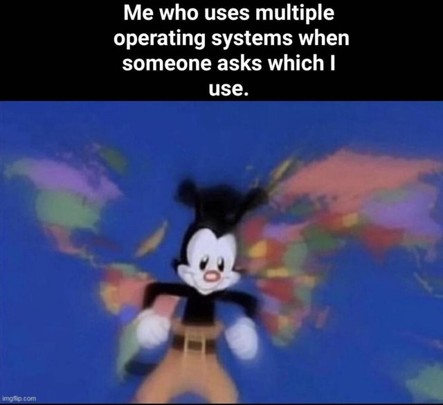 Me who uses multiple operating systems when someone asks which I use ...