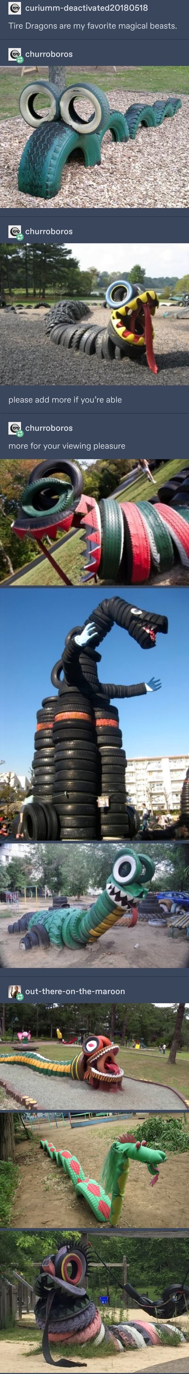 Tire Dragons are my favorite magical beasts. churroboros churroboros ...