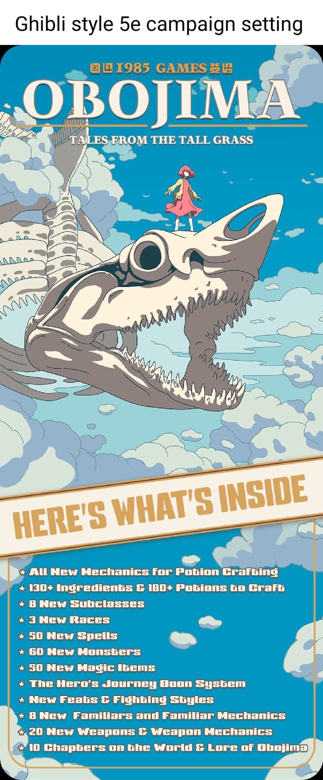 Ghibli style Se campaign setting G1985 GAMESSE OBOJIMA FROM THE TALL ...