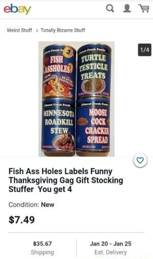 Ebay Weird Stuff > Totally Bizarre Stuf Fish I rURTLE TREATS MOOSE ...