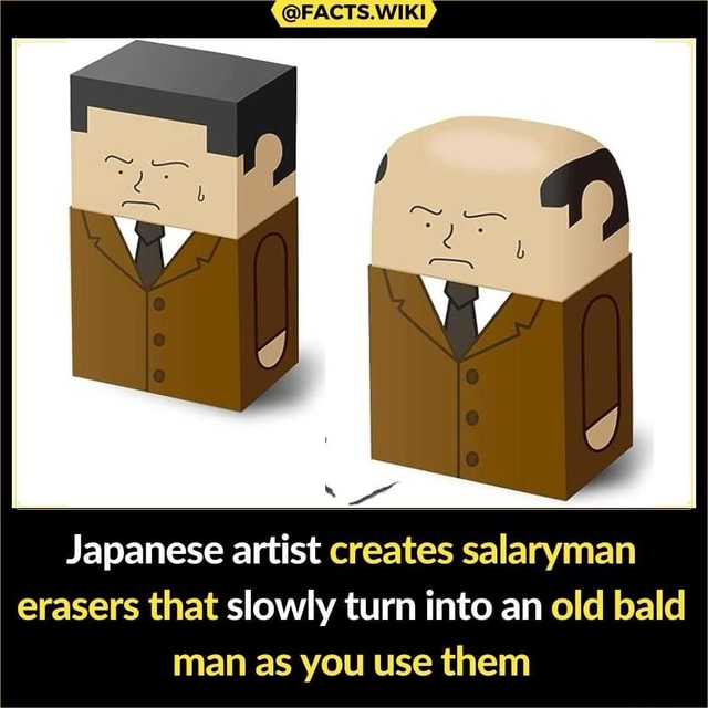 @FACTS.WIKI Japanese artist creates salaryman erasers that slowly turn ...