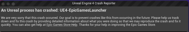 Unreal Engine Crash Reporter An Unreal process has crashed: UE4 ...