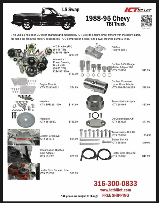 BLLET 1988-95 Truck LS Swap This vehicle has been laser scanned and ...