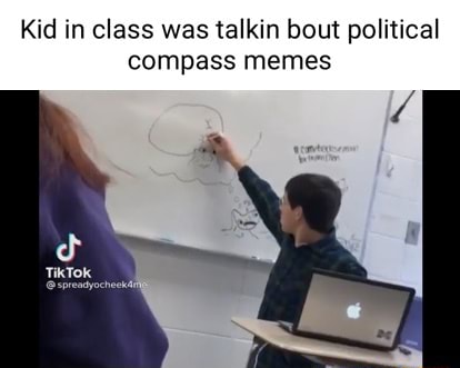 Kid in class was talkin bout political compass memes - iFunny