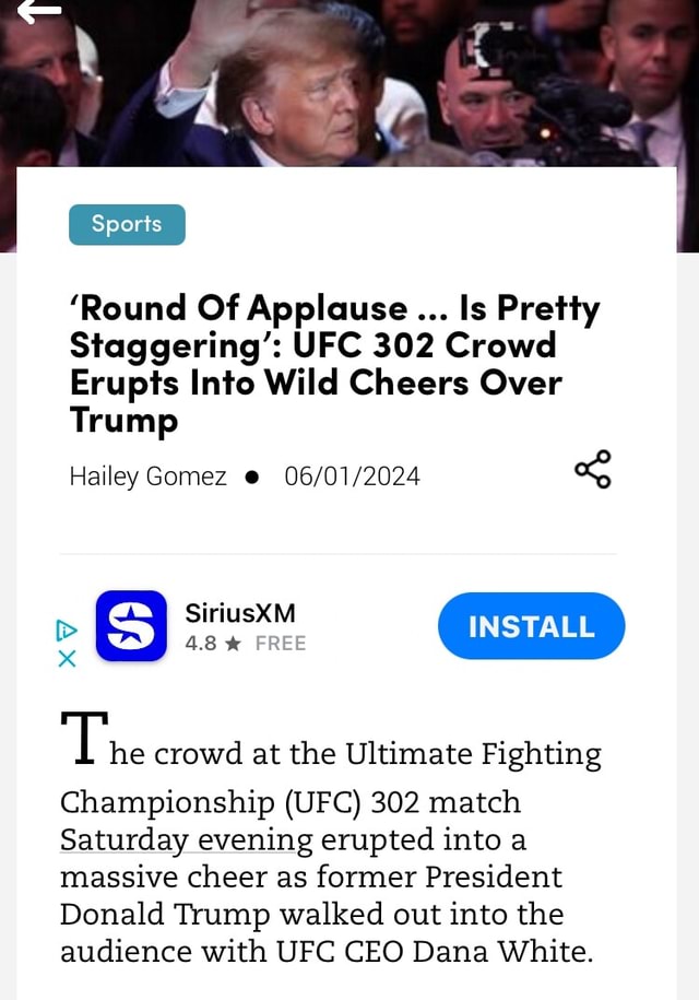 'Round Of Applause... Is Pretty Staggering': UFC 302 Crowd Erupts Into ...