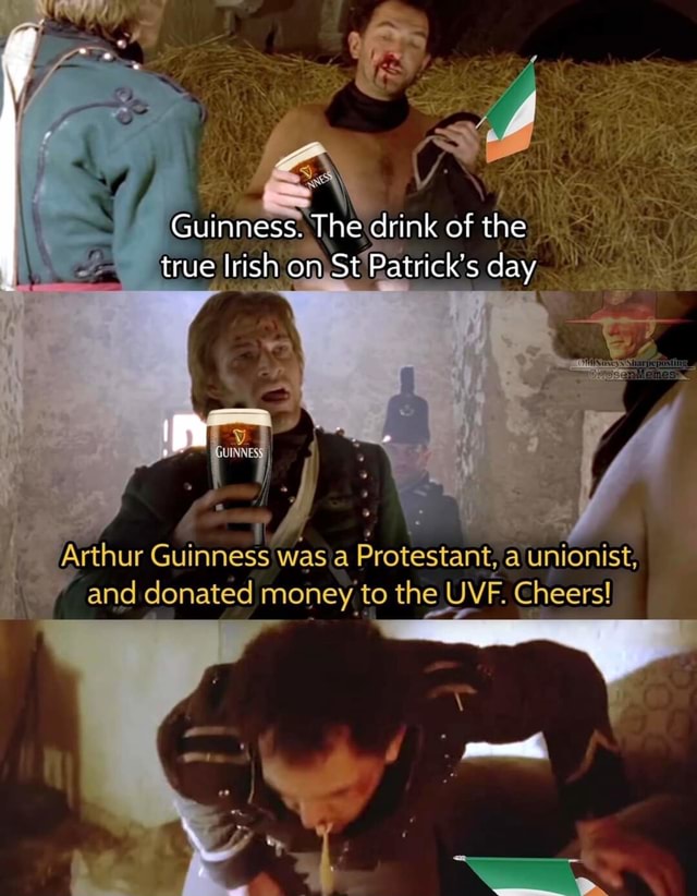 Guinness. The drink of the true Irish on St Patrick's day hur Guinness ...