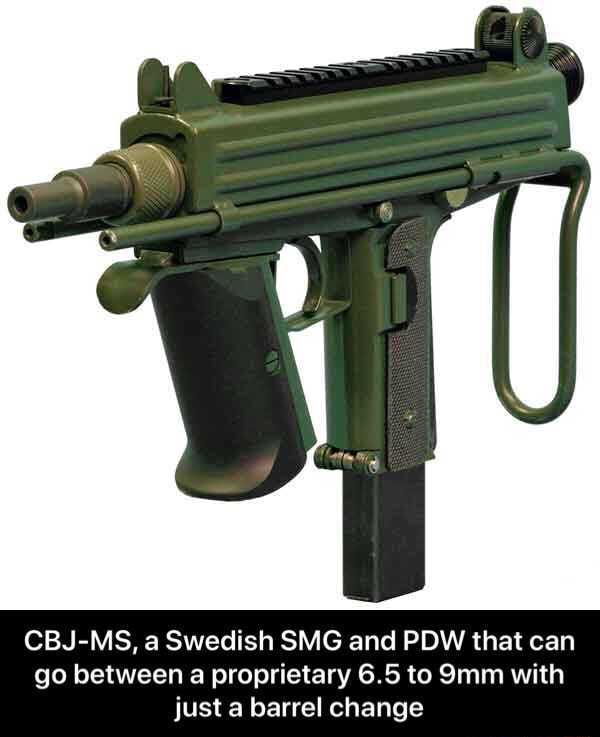 CBJ-MS, a Swedish SMG and PDW that can go between a proprietary 6.5 to ...