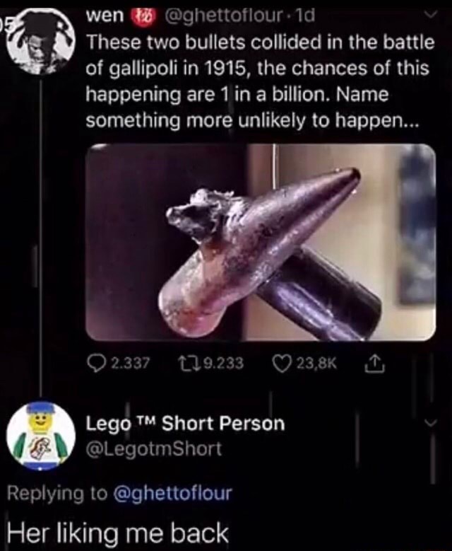 Wen @ These two bullets collided in the battle of gallipoli in 1915 ...