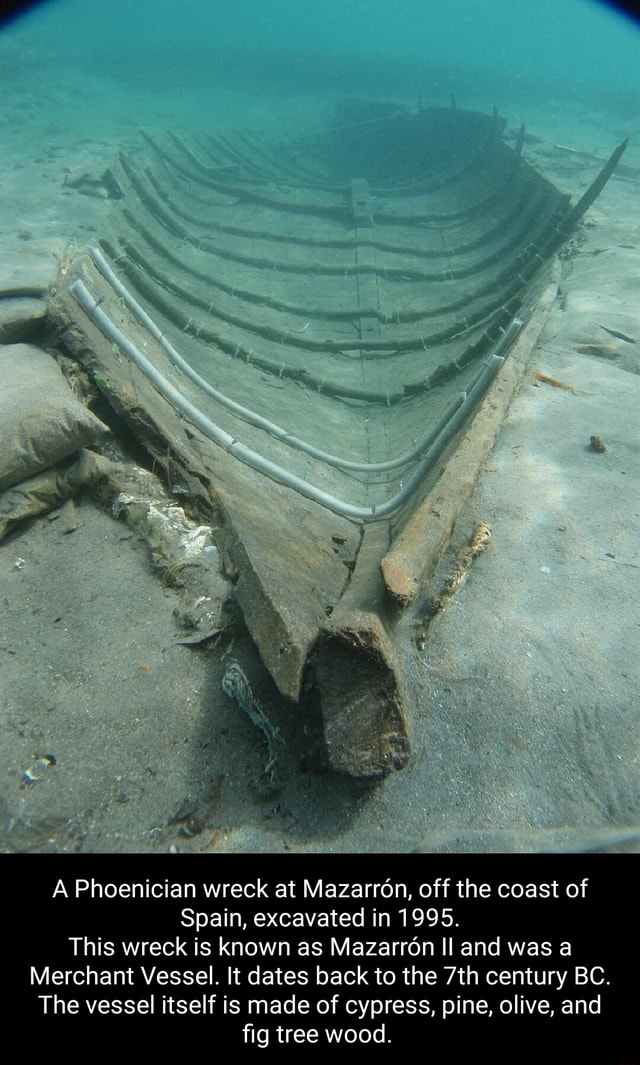A Phoenician wreck at Mazarron, off the coast of Spain, excavated in ...
