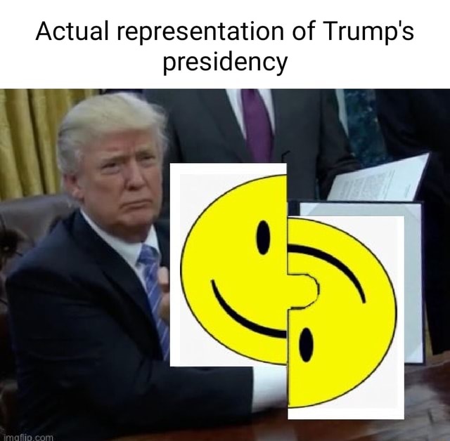 Actual representation of Trump's presidency - iFunny