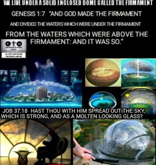 WE UNDER A SOLID ENGLOSED DOME GALLED THE FIRMAMENT GENESIS "AND GOD ...