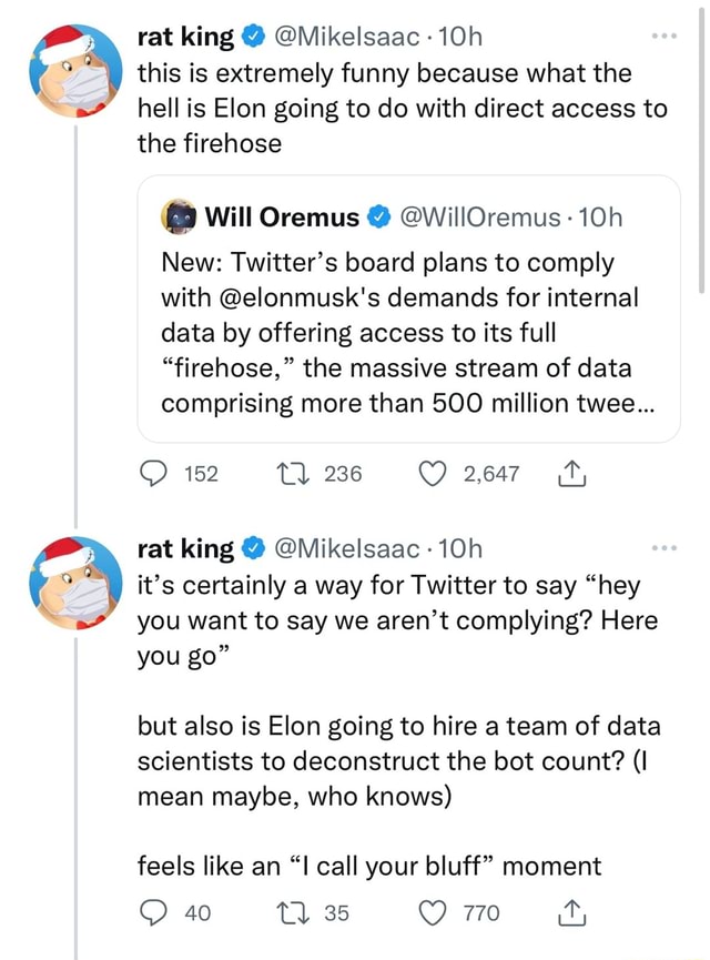 Rat king @ @Mikelsaac - this is extremely funny because what the hell ...