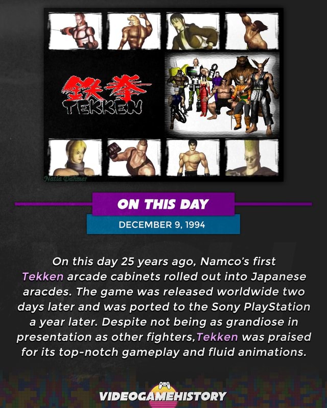 Tekken (1994) - ON THIS DAY On this day 25 years ago, Namco's first ...