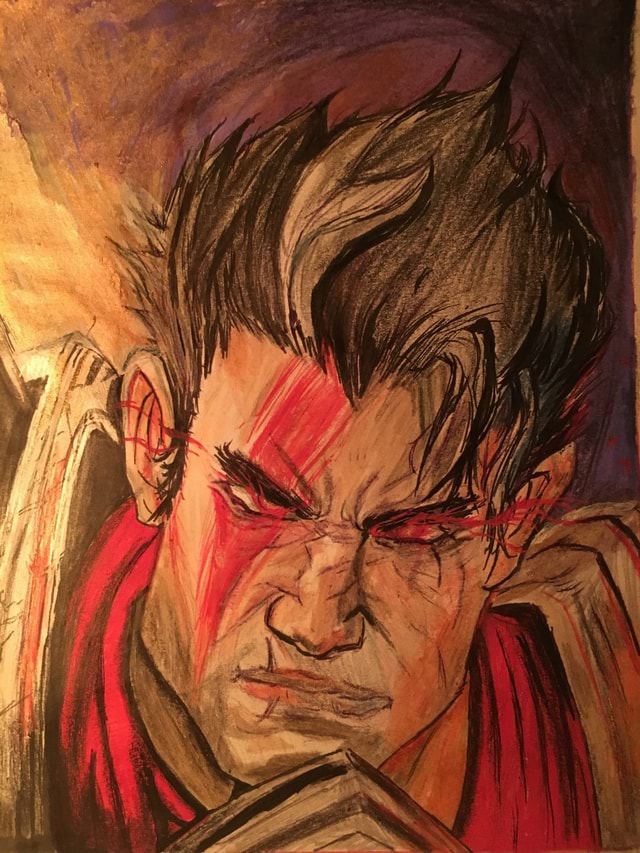 My drawing of Darius from League of Legends. - iFunny