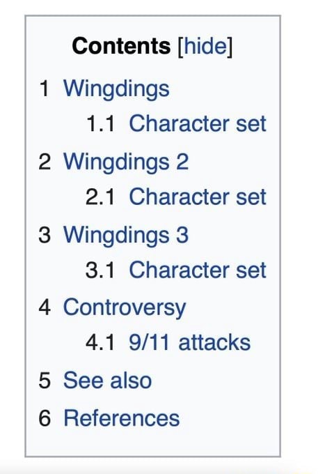 Contents [hide] Wingdings 1.1 Character set 2 Wingdings 2 2.1 Character ...