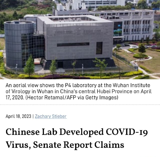 An aerial view shows the laboratory at the Wuhan Institute of Virology ...