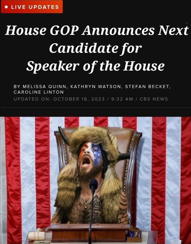 LIVE UPDATES House GOP Announces Next Candidate for Speaker of the ...