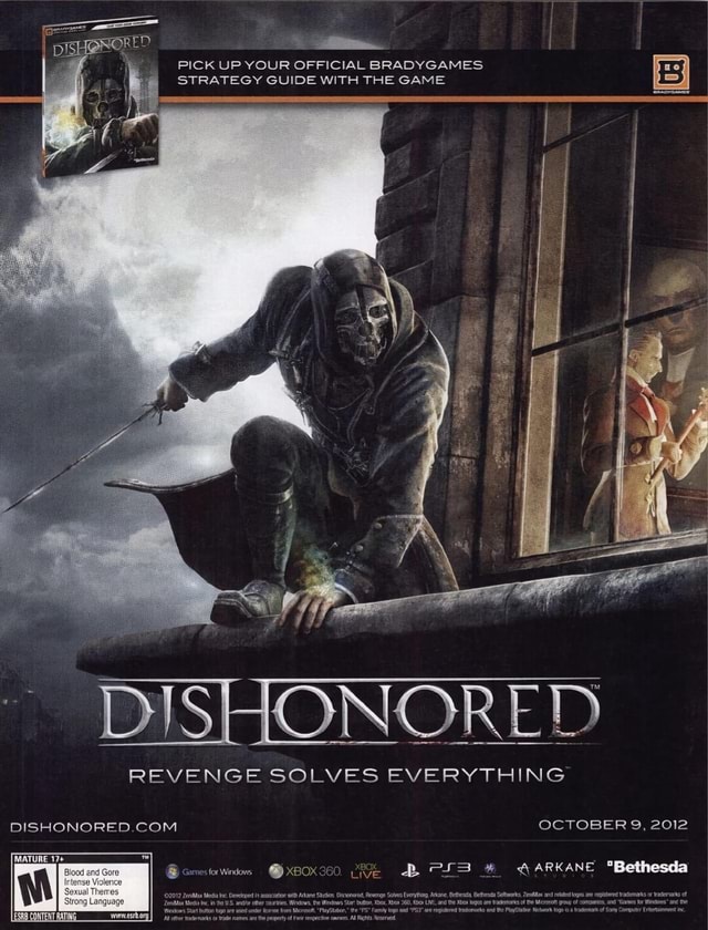 PICK UP YOUR OFFICIAL BRADYGAMES STRATEGY GUIDE WITH THE GAME 'DISHONORED REVENGE SOLVES ...