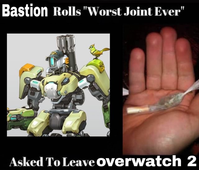 Bastion Rolls "Worst Joint Ever" Asked To Leave overwatch 2 - iFunny