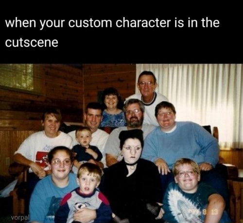 When your custom character is in the cutscene - iFunny