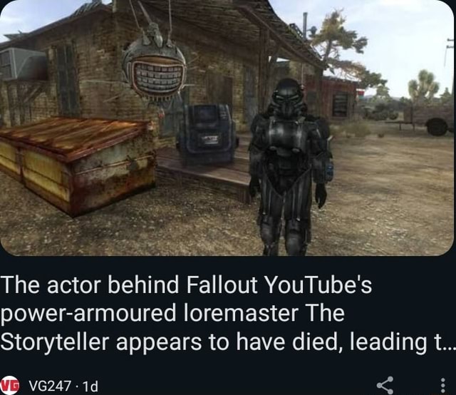 The actor behind Fallout YouTube's power-armoured loremaster The ...