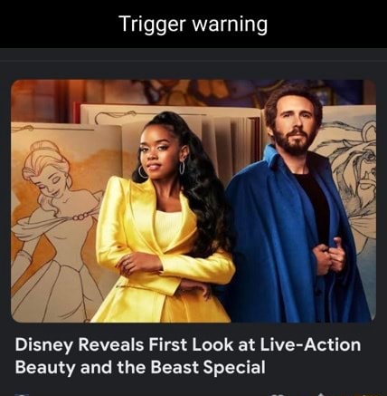 Trigger warning Disney Reveals First Look at Live-Action Beauty and the ...