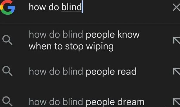 Pp PP Q how do blind how do blind people know when to stop wiping how ...