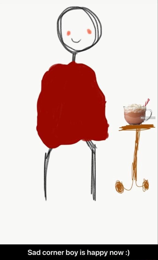 Sad corner boy is happy now - Sad corner boy is happy now :) - iFunny