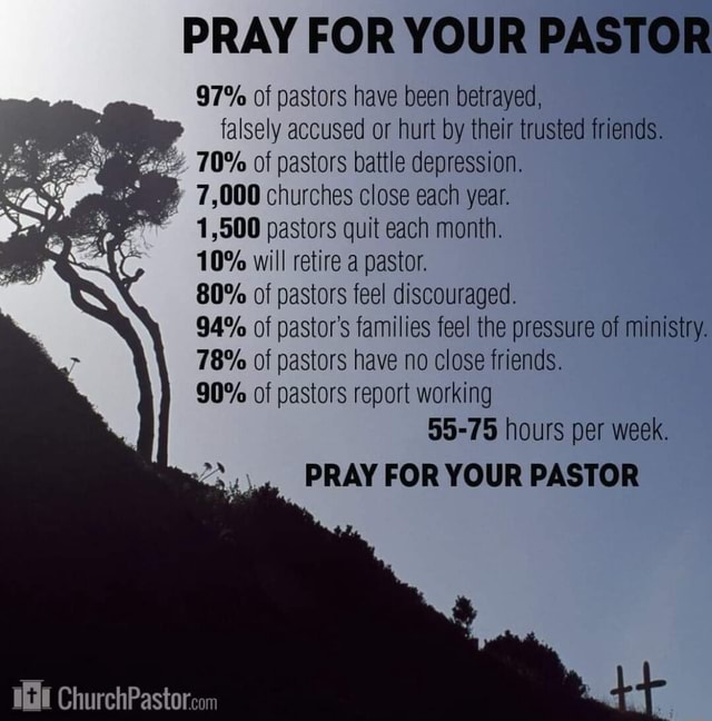 PRAY FOR YOUR PASTOR 97% of pastors have been betrayed, falsely accused ...